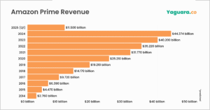 Amazon Prime Statistics 2025 – Users, Revenue & Growth